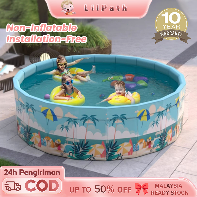 Swimming Pool Foldable Kolam Mandi Besar Non Inflatable Big Size Kolam ...
