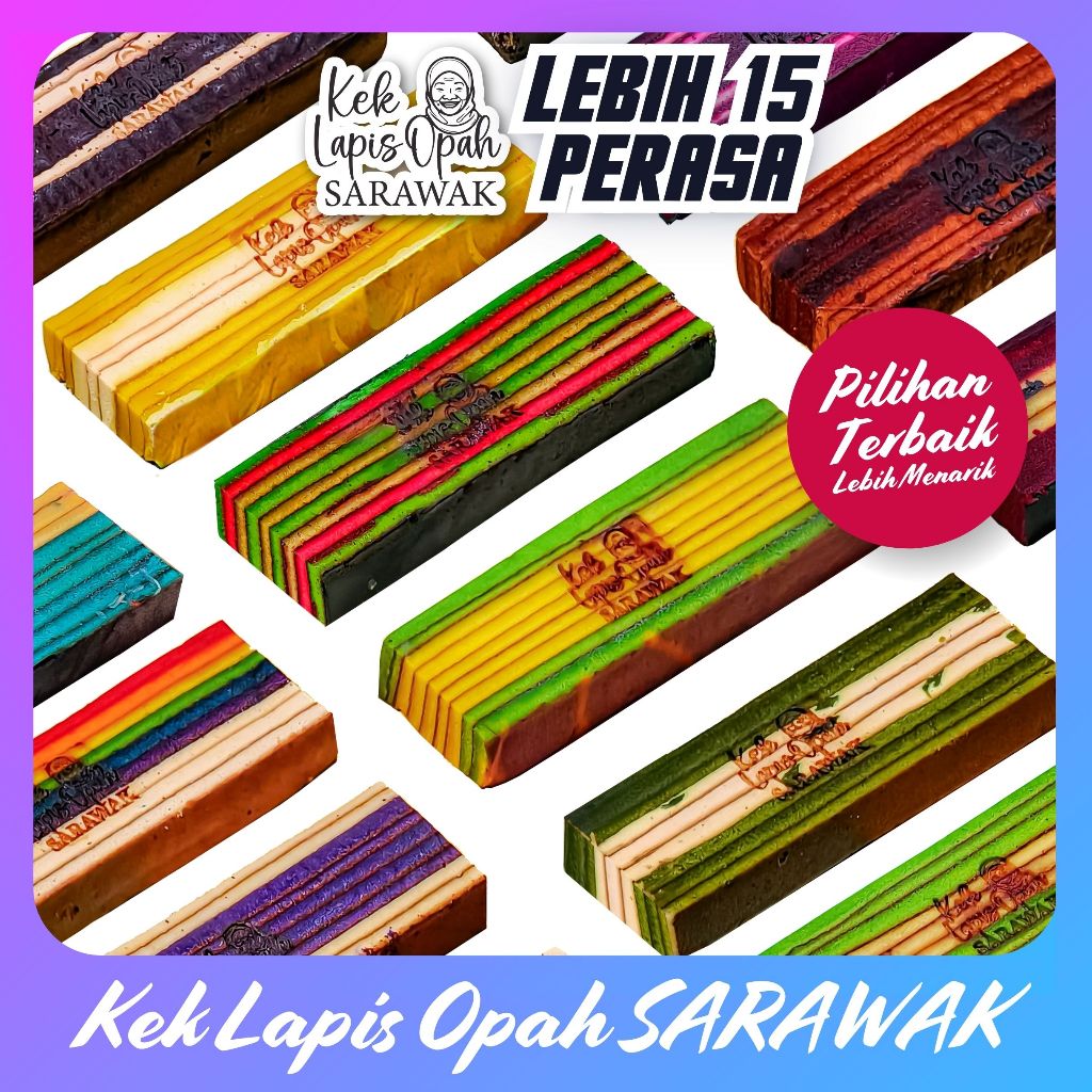 KLOS - Kek Lapis Opah Sarawak Layer Cake Dessert Food Makanan Serawak ...