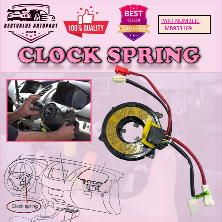 MITSUBISHI PAJERO V43 V45 STORM L200 SSANGYONG REXTRON CLOCK SPRING ...