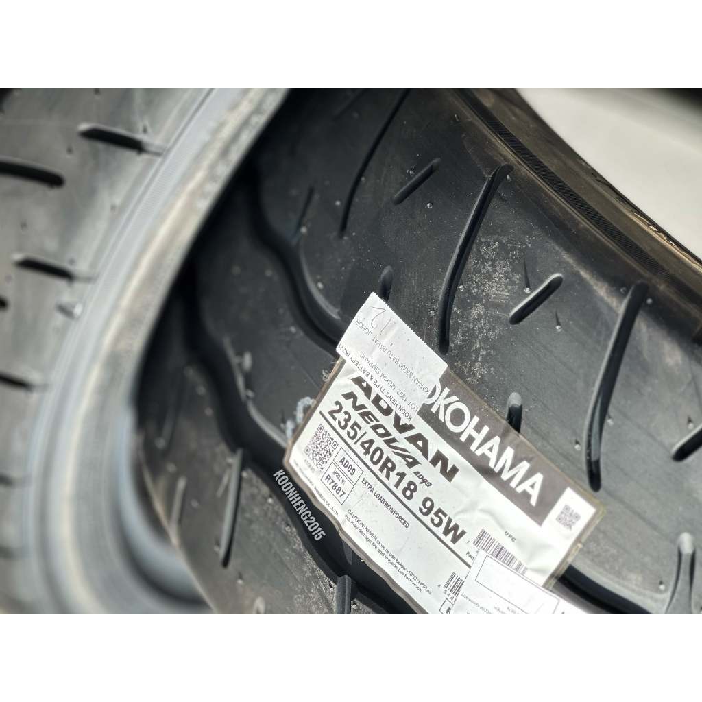 New Semi Slick Tyre Racing Tayar - YOKOHAMA ADVAN NEOVA AD09 Tire 235/40/18 Made in Japan - PRE ...