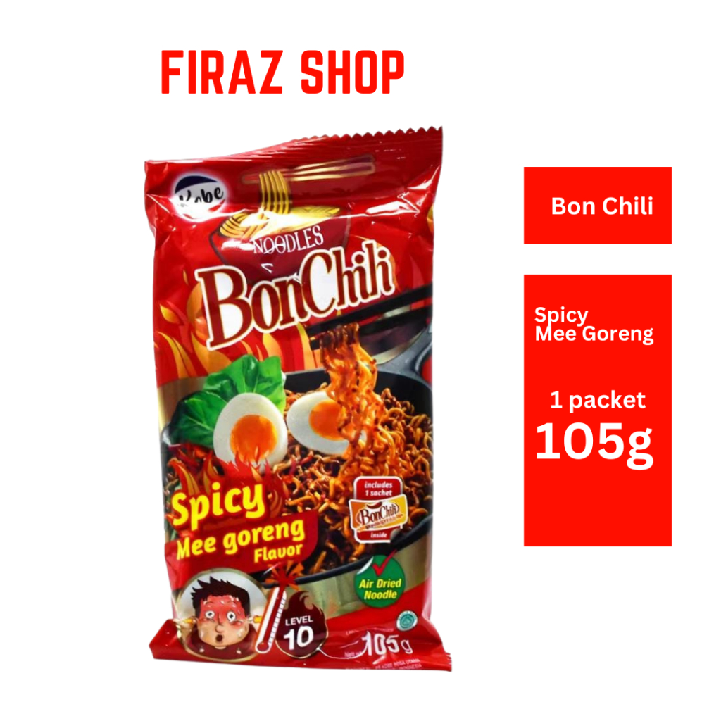 Bon Chili Instant Noodle Mee Goreng Hot Spicy (105g) | Shopee Malaysia