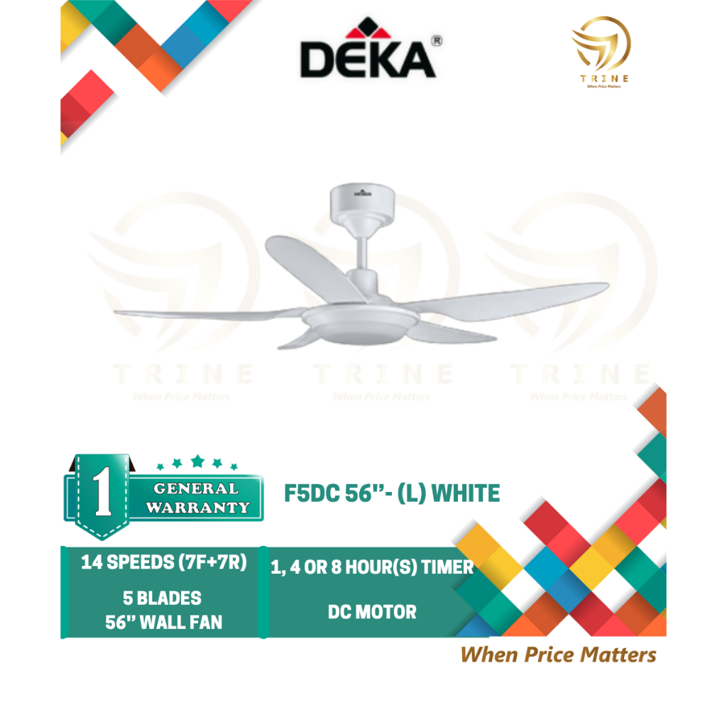 DEKA KRONOS CEILING FAN WITH REMOTE CONTROL F5DC (56 INCH) F5DC BABY ...
