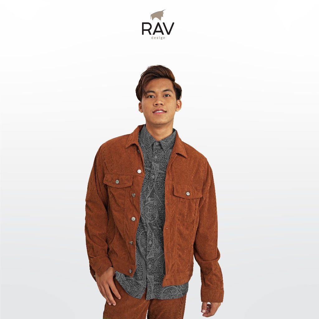 RAV Design Corduroy Jacket Long Sleeve with 4 pocket R910502-3799 Brown ...