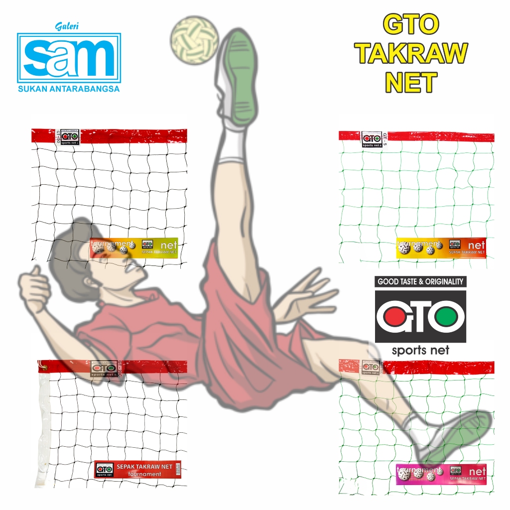 GTO Jaring Sepak Takraw Net. GT5, GT10, GT20 & GT50 | Shopee Malaysia