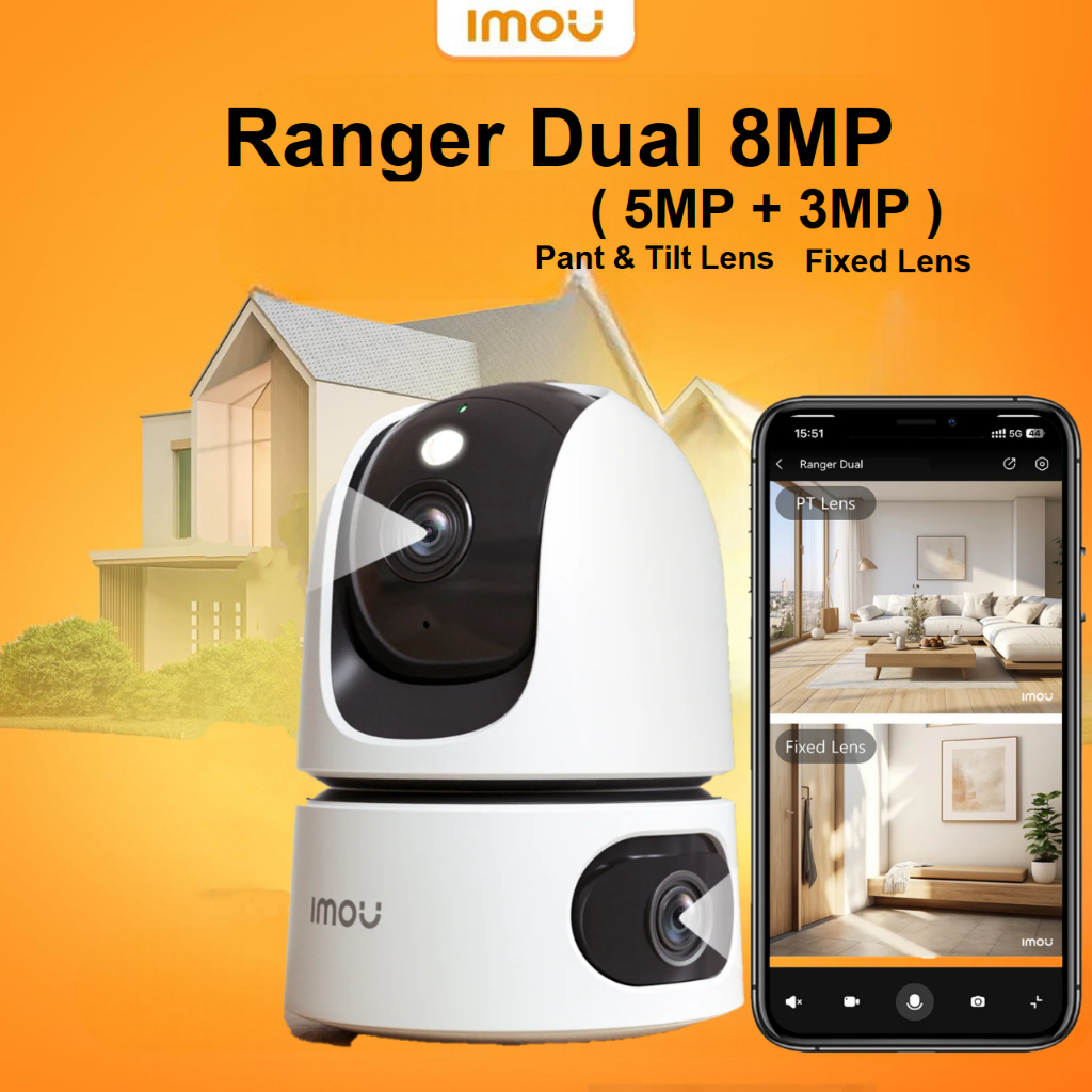 IMOU Ranger Dual 8MP 3MP + 5MP Full-color Night Vision Two Way Talk ...