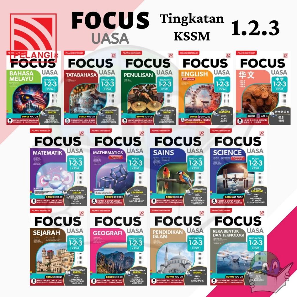 Focus UASA KSSM (DLP) 2024 Ting 1.2.3 - B.Melayu/Eng/B.Cina//Mate/Sains ...