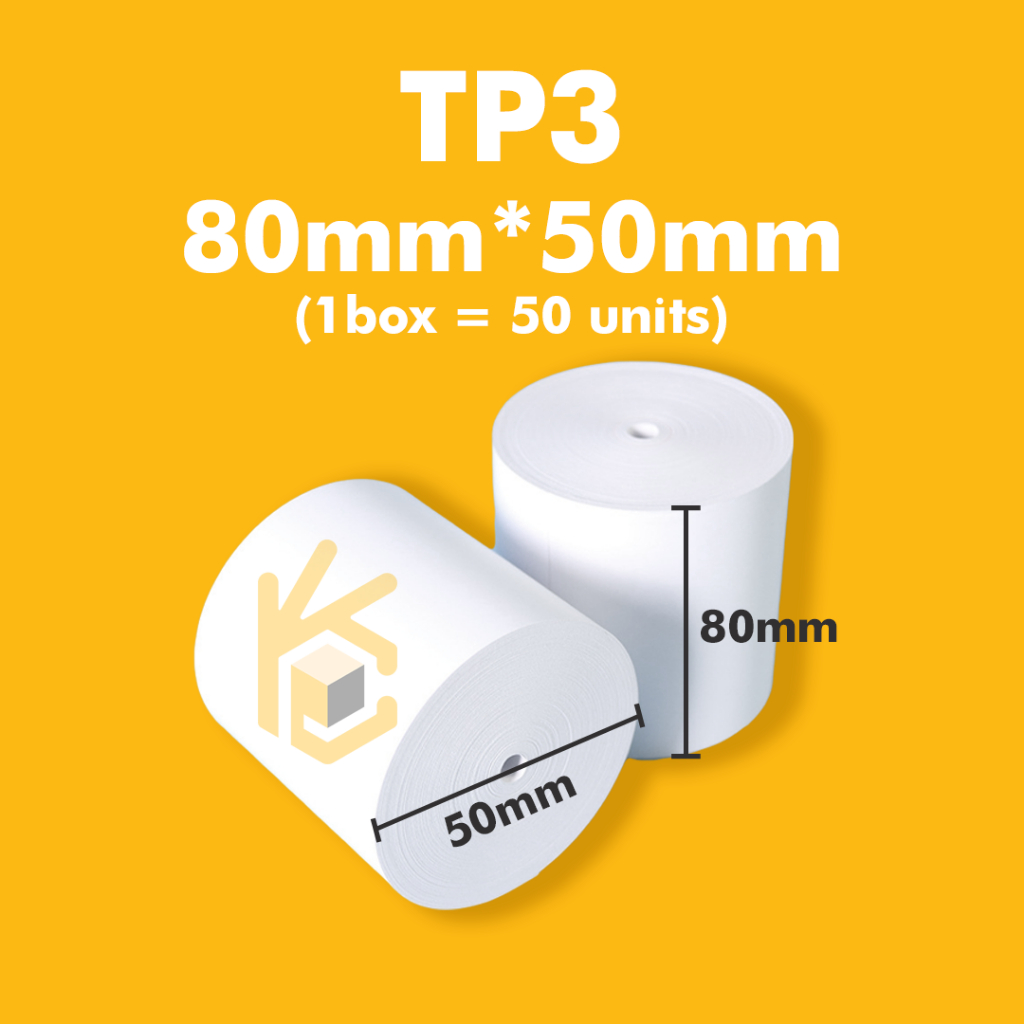 PACKMAN 【ROLL】TP3 80*50mm Thermal Receipt Paper POS Receipt Foodpanda ...