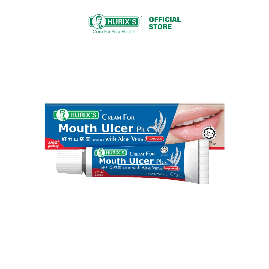 HURIX'S Cream for Mouth Ulcer (with Aloe Vera) Improved (6gm) - Krim ...