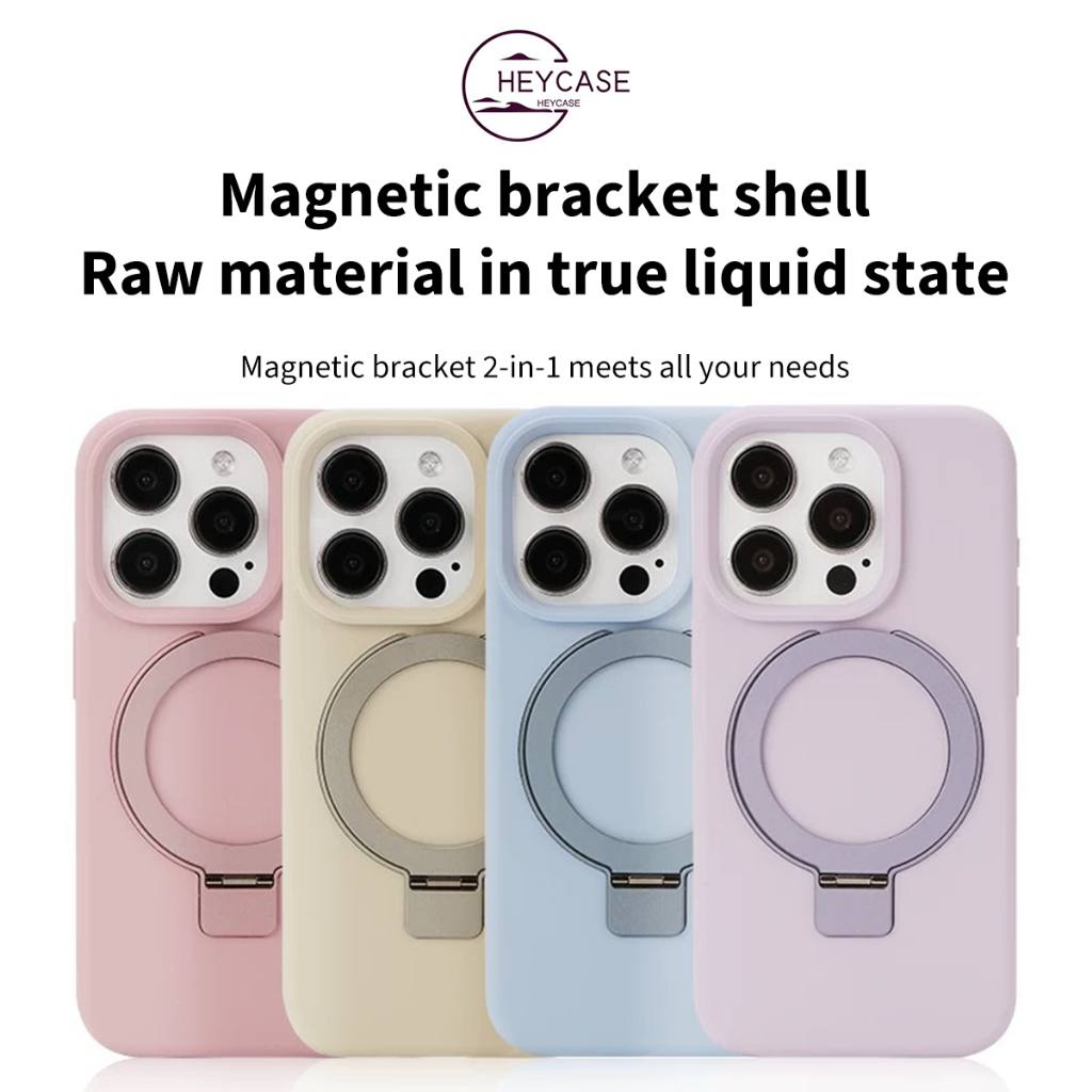 Suitable for iPhone 16 15pro Max iPhone case Liquid Magnetic Bracket ...