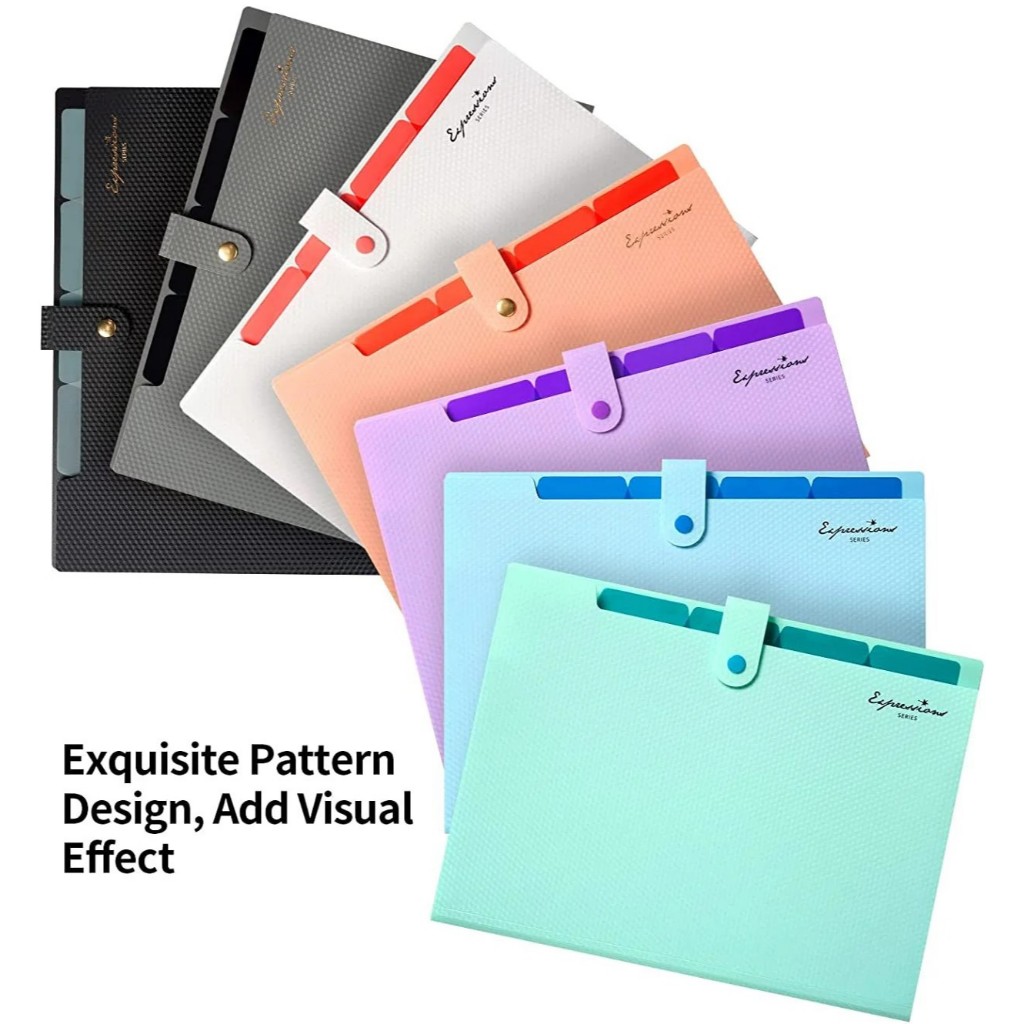A4 Button Expanding File With Index Labels / A4 Portable Organizer ...