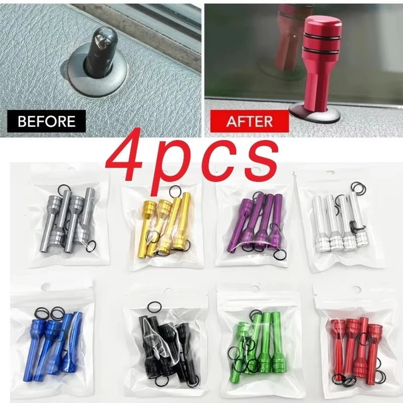 4pcs Aluminum Door Lock Knob Pins - Ideal for Car Models Like Kancil ...