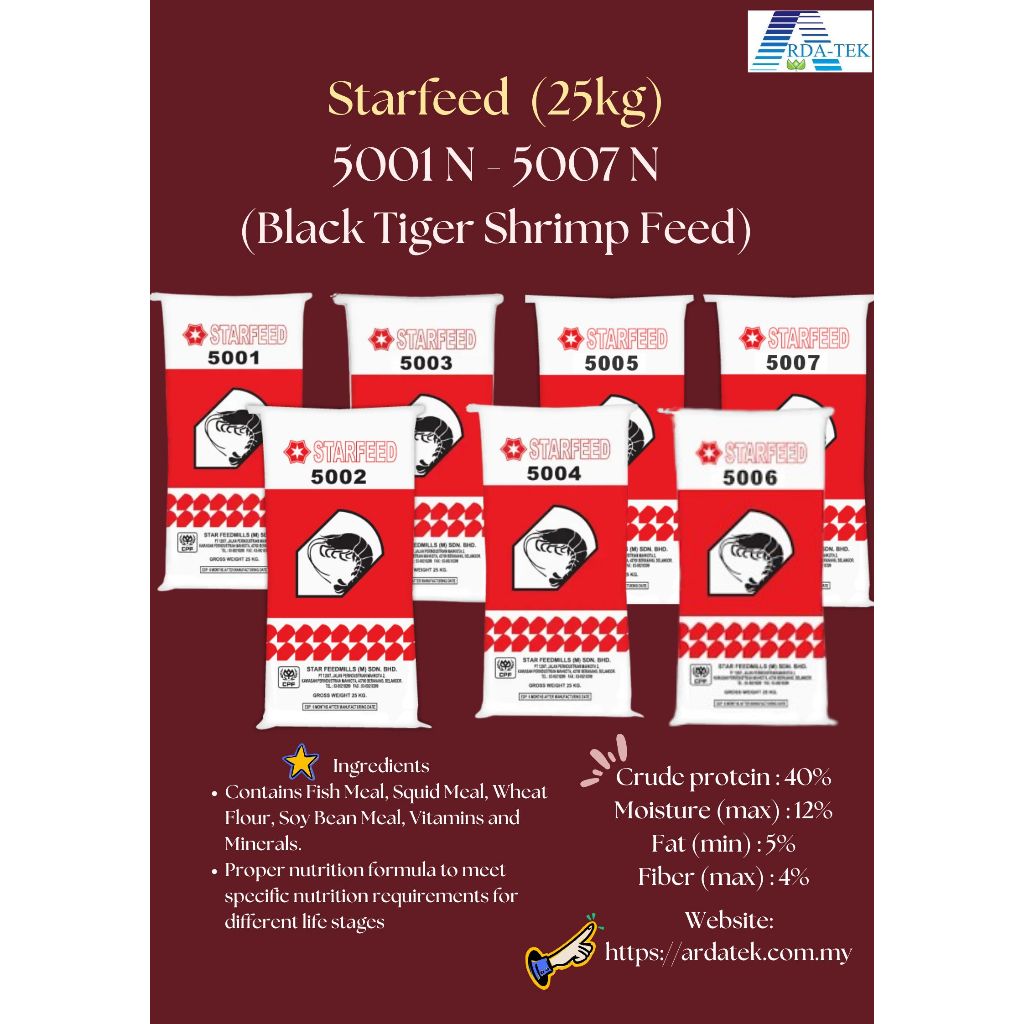 Starfeed 5001 (25kg) - Pallet Makanan Udang Berkualiti / Tinggi Protein ...