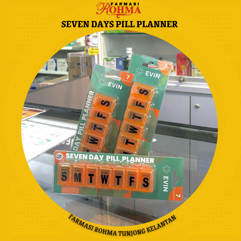 [🔥FARMASI ROHMA🔥] SEVEN DAYS PILL PLANNER | Shopee Malaysia