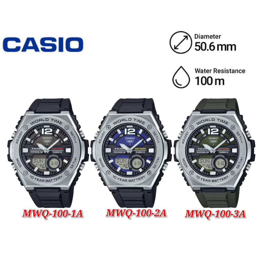 CASIO Classic watch MWQ-100 sports leisure travel watch pointer ...