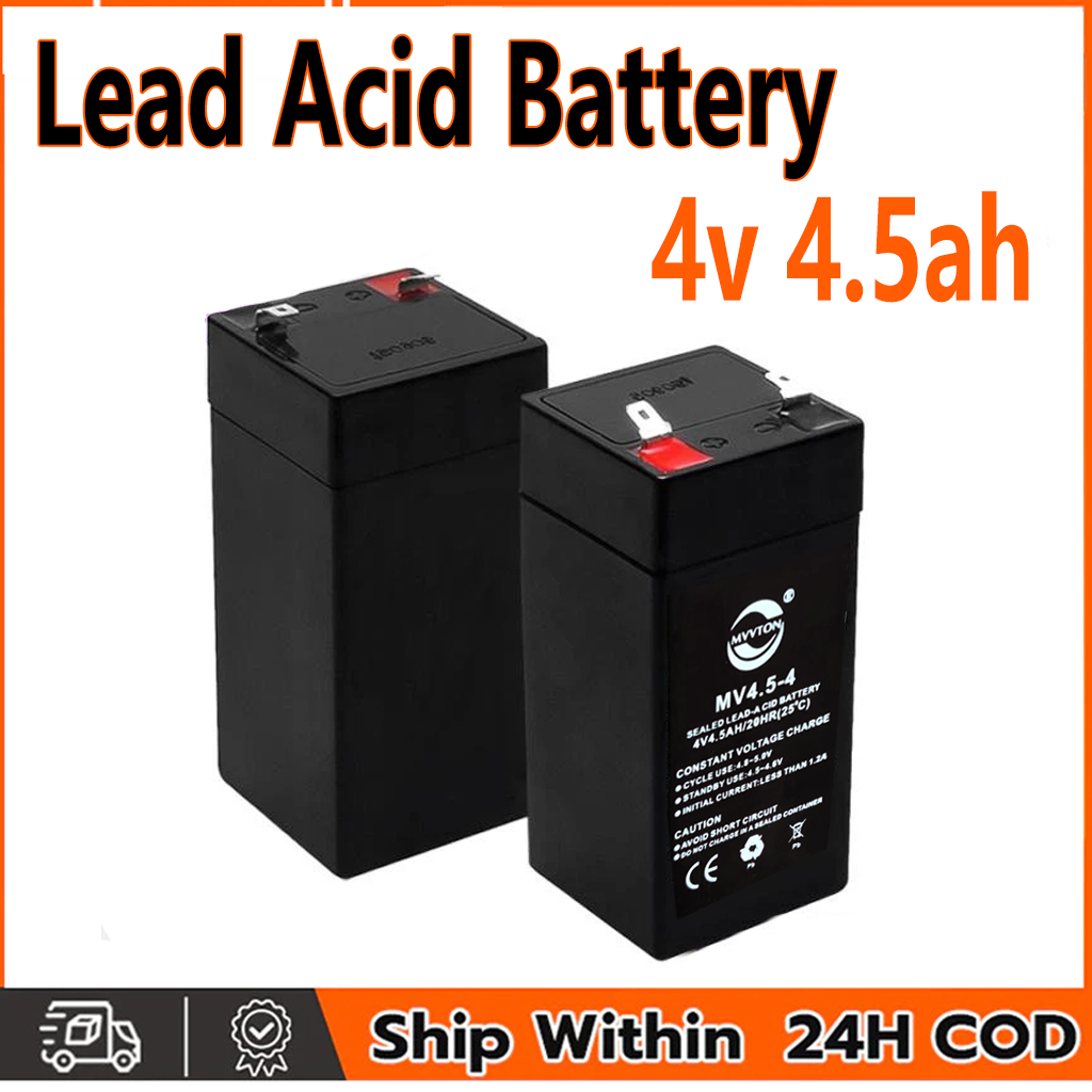 4V 4AH 4.5AH 4 Volts Rechargeable Sealed Lead Acid Battery Rechargeable ...