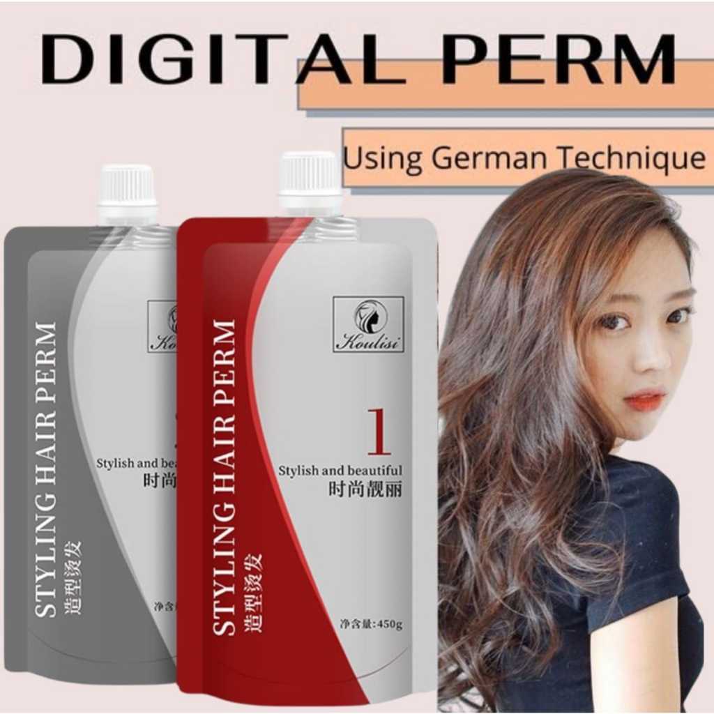 (Kerinting rambut) Koulisi Professional Hair Salon Digital Perm Cream ...