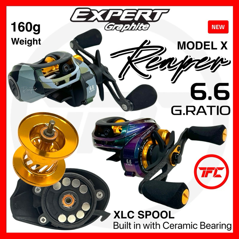 2025 Expert Graphite Reaper Model X 200 Baitcast Reel BC Left Casting ...
