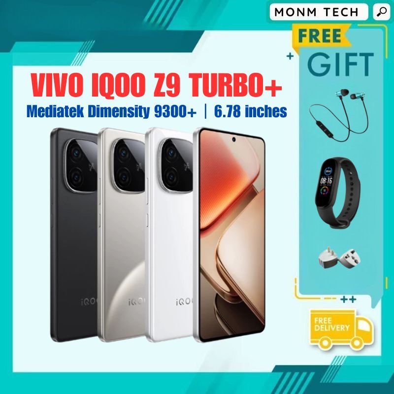 Vivo IQOO Z9 Turbo+ 6.78 inches Mediatek Dimensity 9300+ 50MP+16MP 80W wired 6400 mAh AMOLED ...