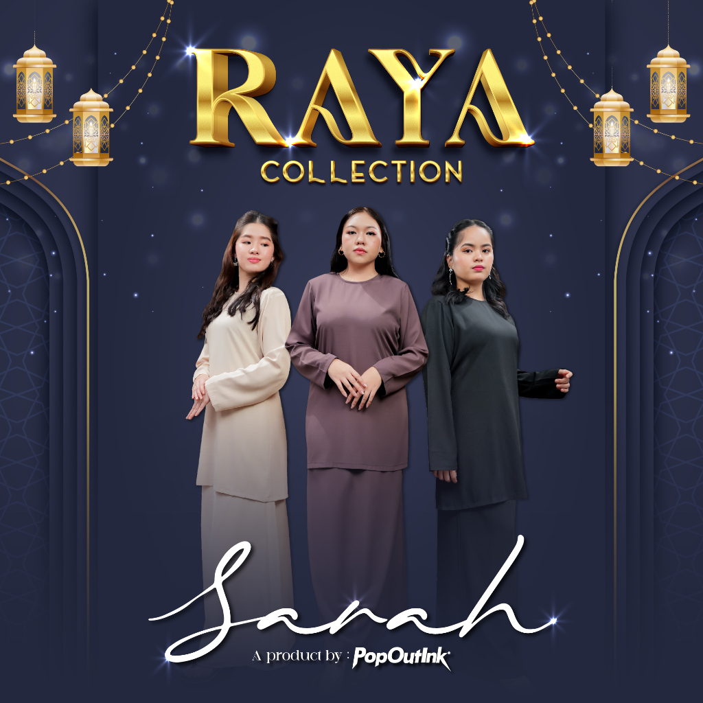 PopOutInk Baju Kurung Moden - Sarah Collection (Made In Sabah) | Shopee ...