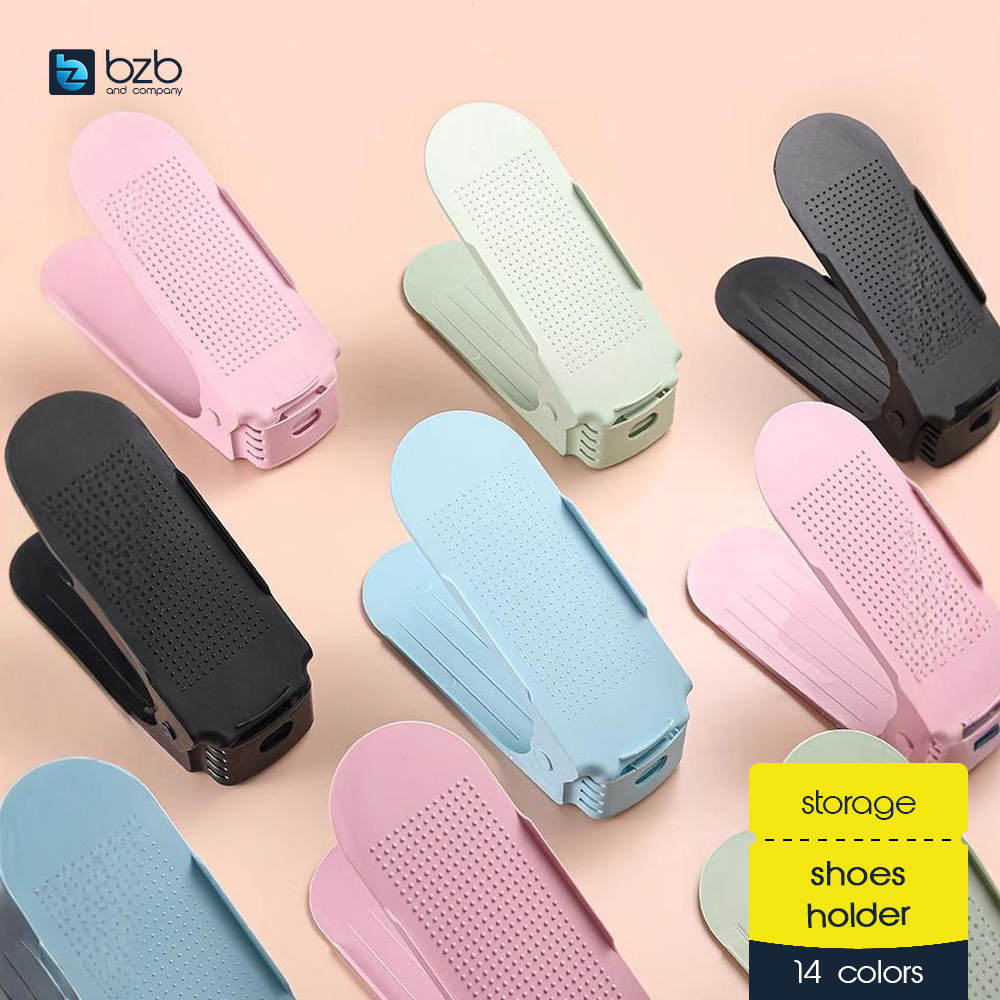 Double Layer Shoes Holder With Adjustable Level Shoe Storage Space ...