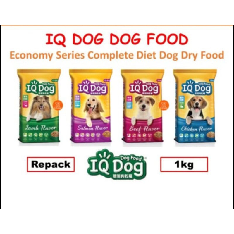 IQ Dog DOG FOODS (Repack 1kg) Chicken/Lamb/Salmon/Beef | Shopee Malaysia