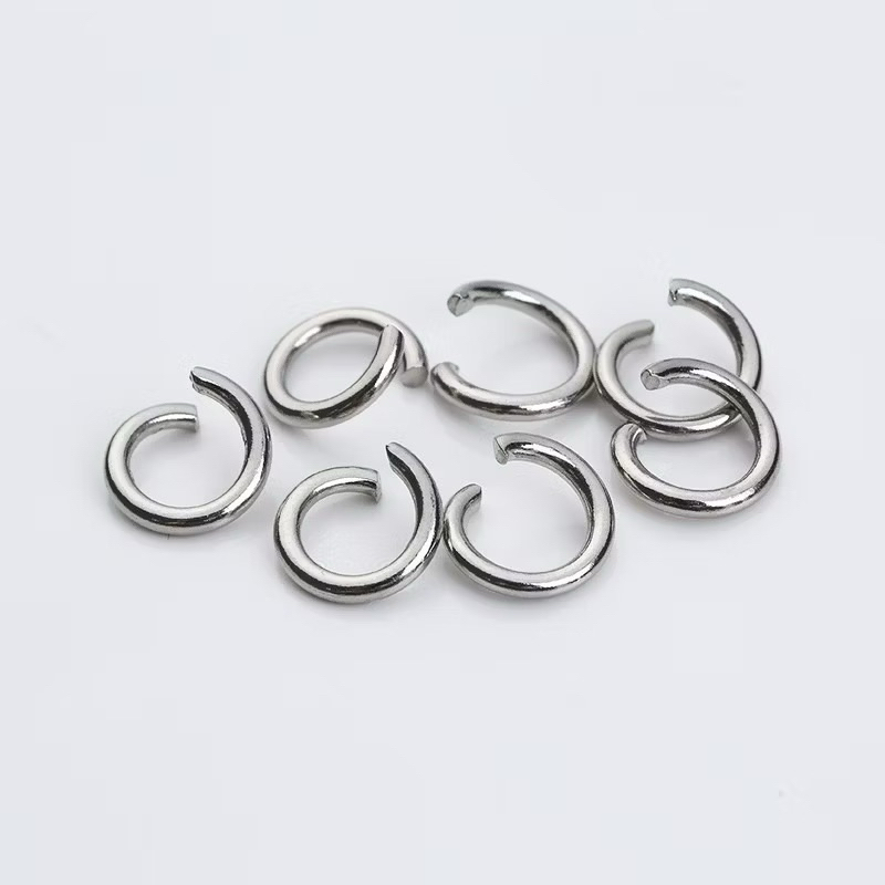 4/6/8/10/mm Bright Silver Open Ring Split Ring Connector DIY ...