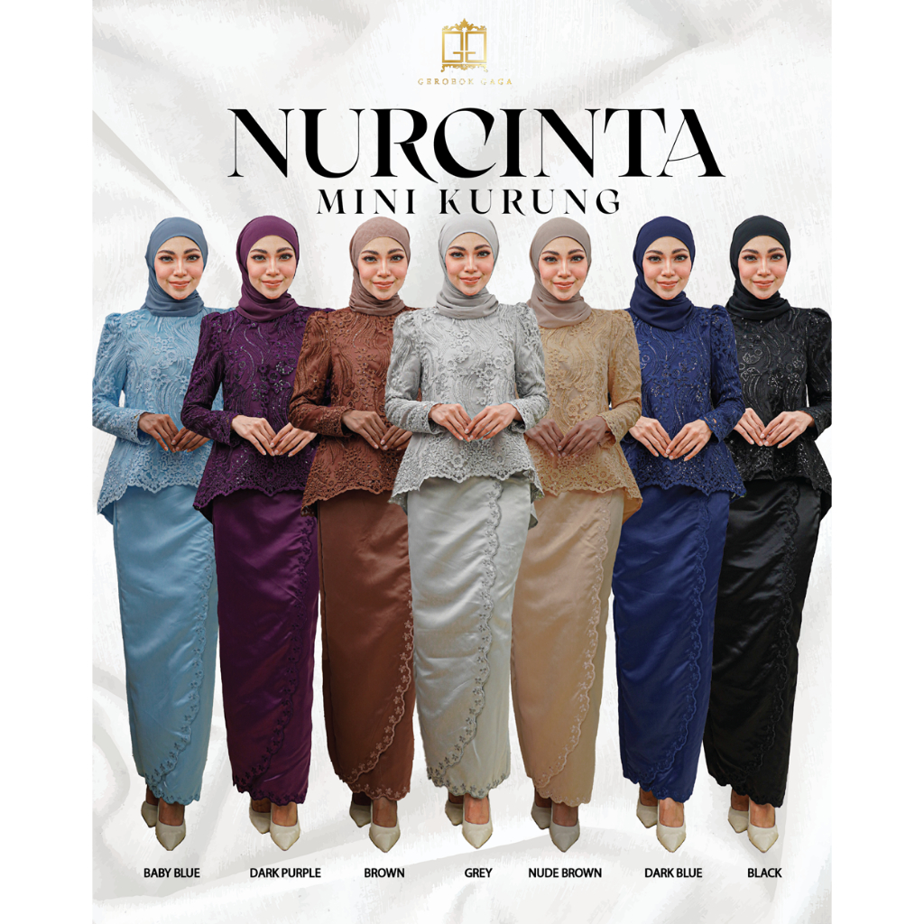 Mini Kurung Nurcinta by GEROBOK GAGA Satin Duchess Series S-XL/1-10 | Shopee Malaysia