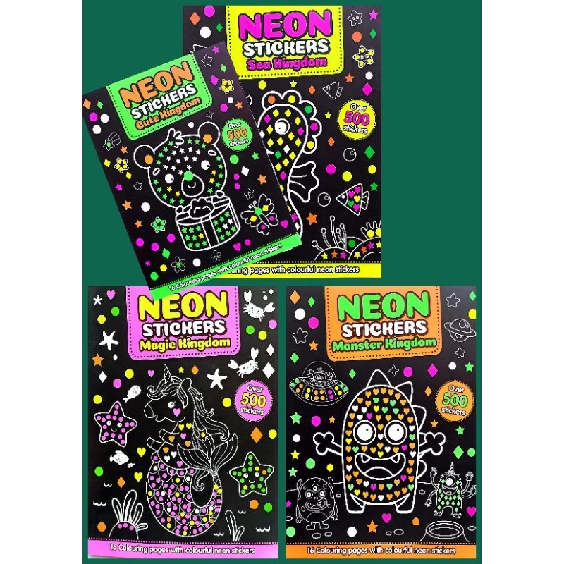 NEON STICKERS - OVER 500 STICKERS (MIND TO MIND) | Shopee Malaysia