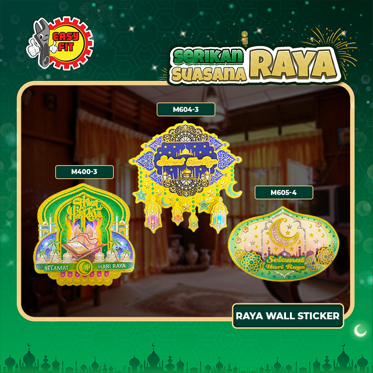 Hari Raya Wall Decoration Ceiling Glitter Hanging Deco Rumah Raya ...
