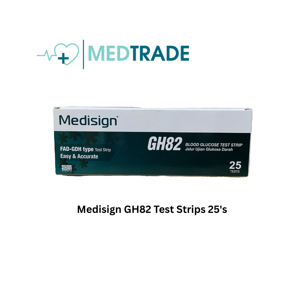 Medisign GH82 Test Strips (2 Boxes) - 2x25 Strips for Accurate Blood ...