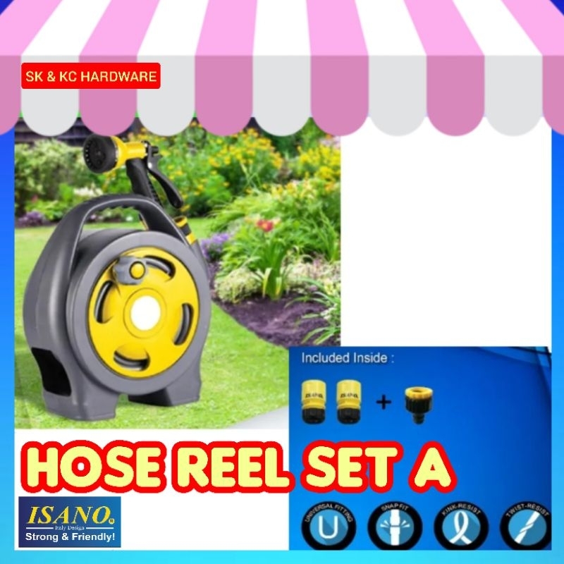 Tomorrow Ship Out ISANO Automatic Retractable Water Hose Reel Set Pipe ...