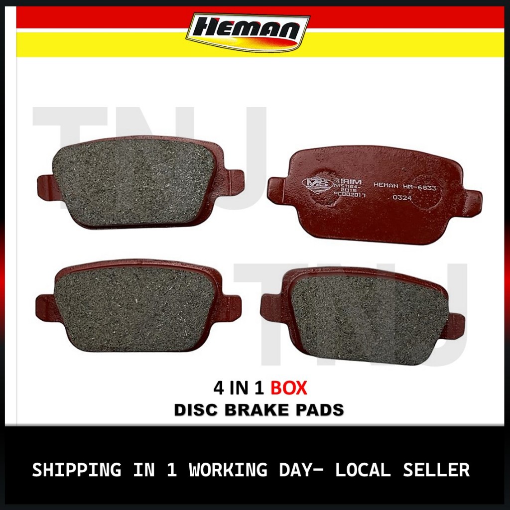 HEMAN - 4 IN 1 DISC BRAKE PAD ( REAR ) PROTON EXORA BOLD 1.6 MPV TURBO ...