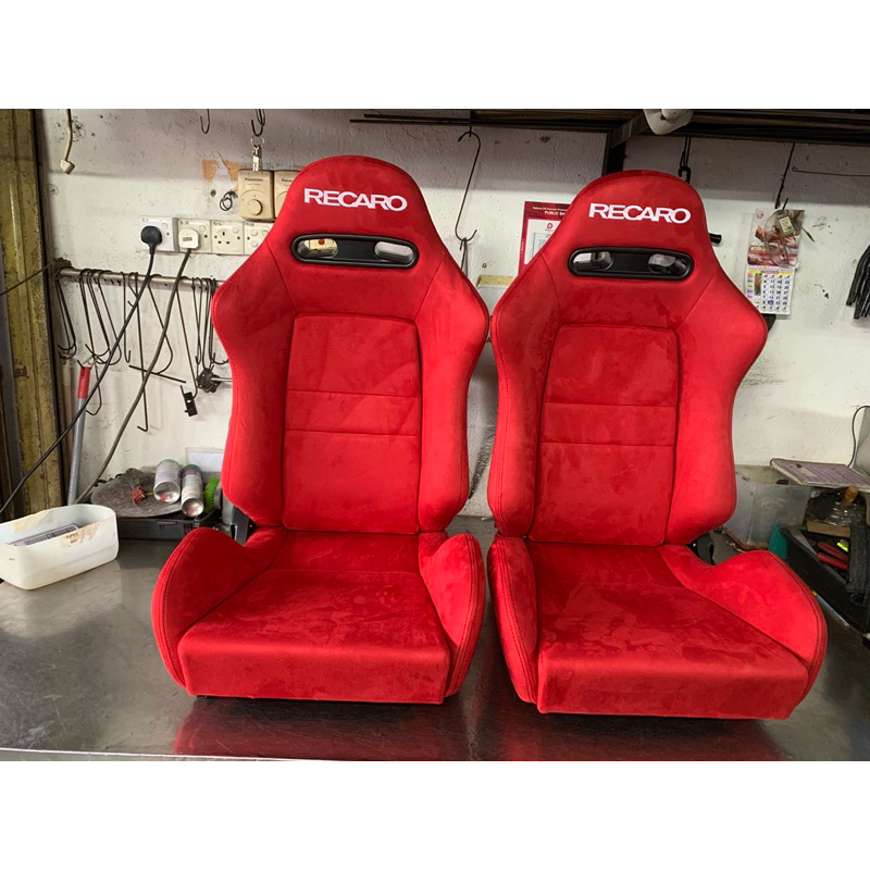 recaro sr4 merah （kain alcantara） | Shopee Malaysia
