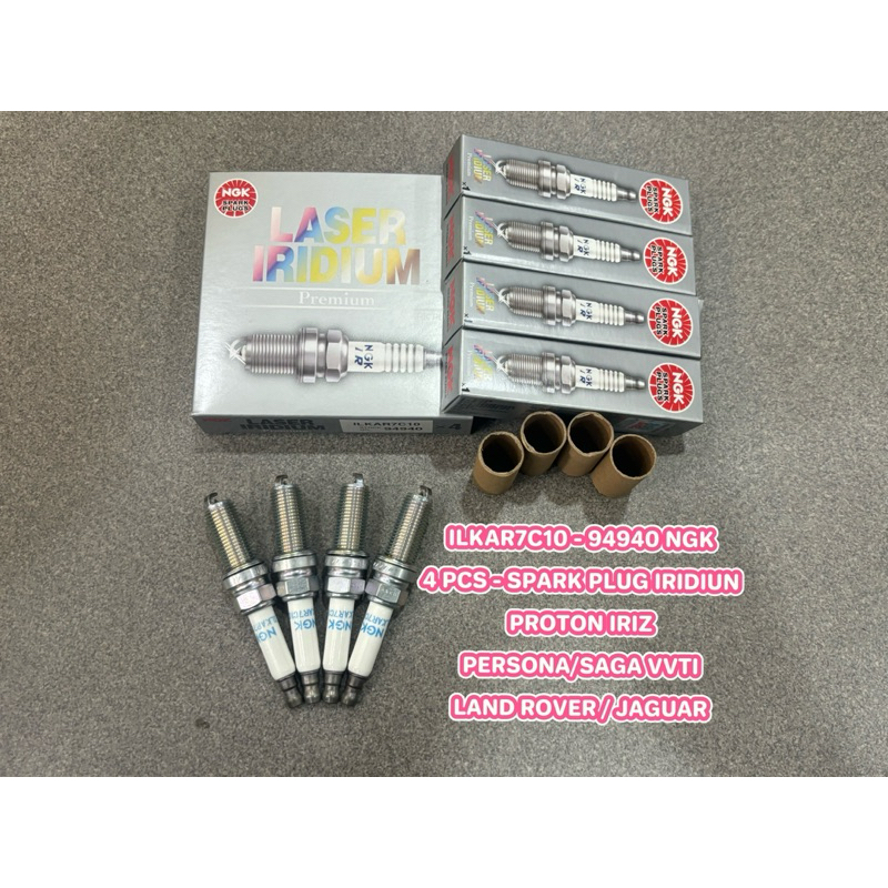 ILKAR7C10 - 94940 NGK - 4 PCS - SPARK PLUG IRIDIUM - PROTON IRIZ ...