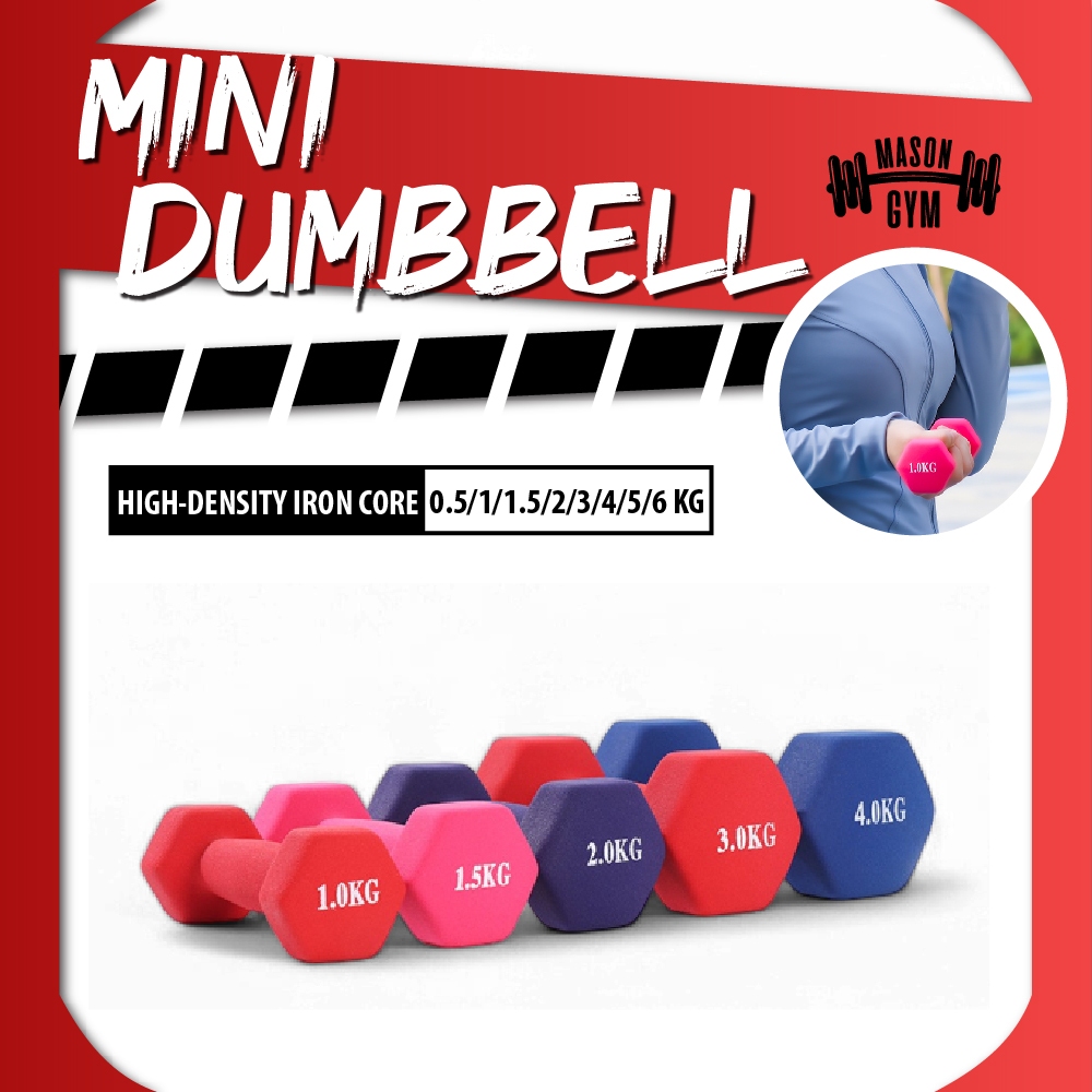 Mini Dumbbell Hexagon Dumbbell Kecil Hexagon Dumbbell Mini Household ...