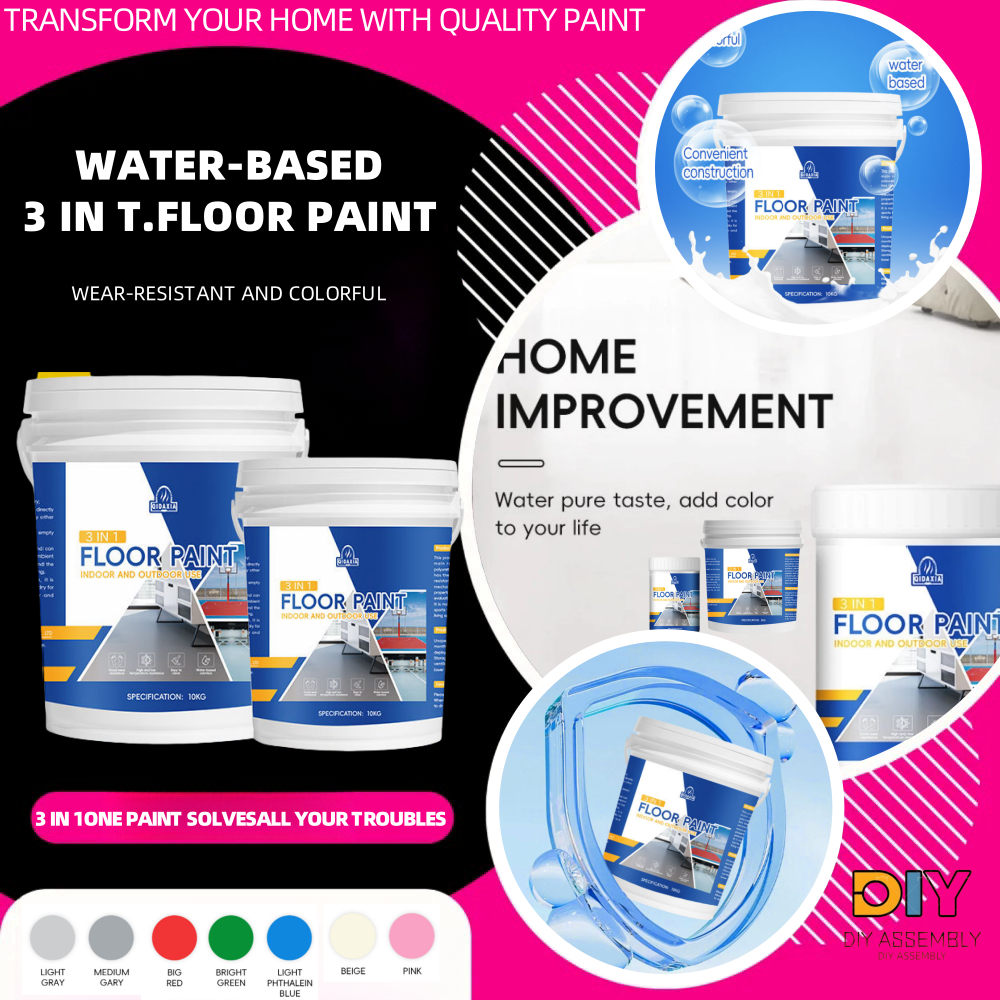 Floor Paint 3in1 No Primer/Varnish Required Epoxy Floor Paint Cat ...