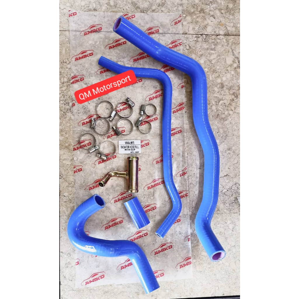 [AMIKO SILICONE] PERODUA VIVA 660 850 1.0 FULL SET RADIATOR HOSE WITH ...