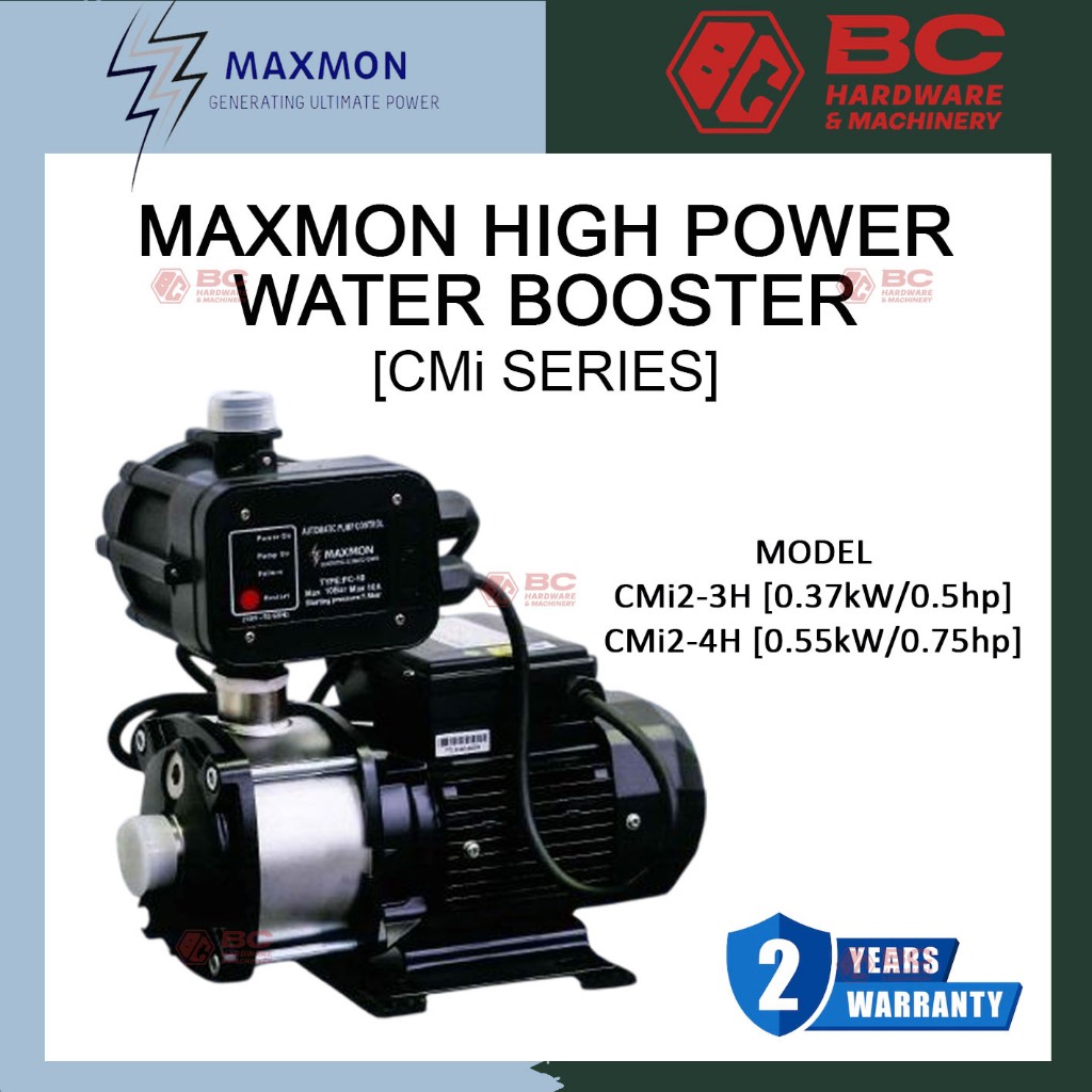 MAXMON CMi Series HIgh Power Home Water Booster Pump [0.37kW/0.5hp | 0 ...