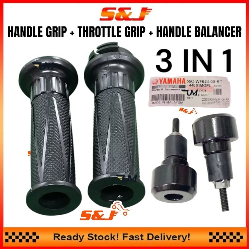 3 IN 1 YAMAHA ORI LC135 V2 - V7 LC V8 HANDLE GRIP SET THROTTLE GRIP ...