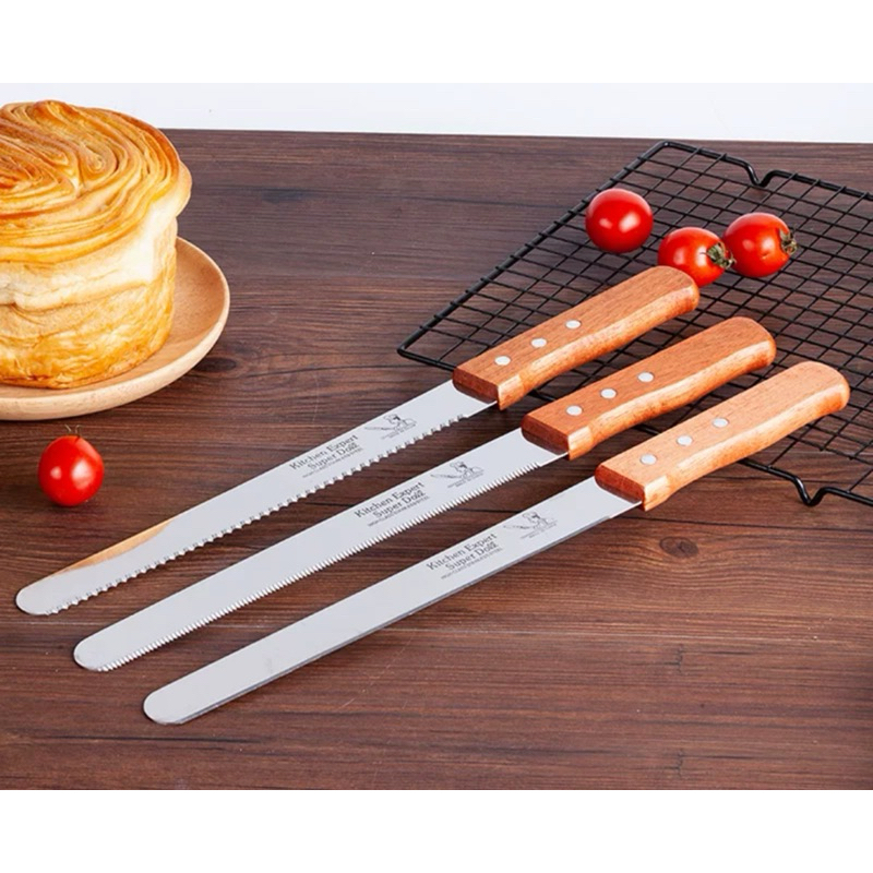 10 / 12 /14 inch Bread Knife Cake Knife Pisau Roti Pisau Bergerigi Kek ...
