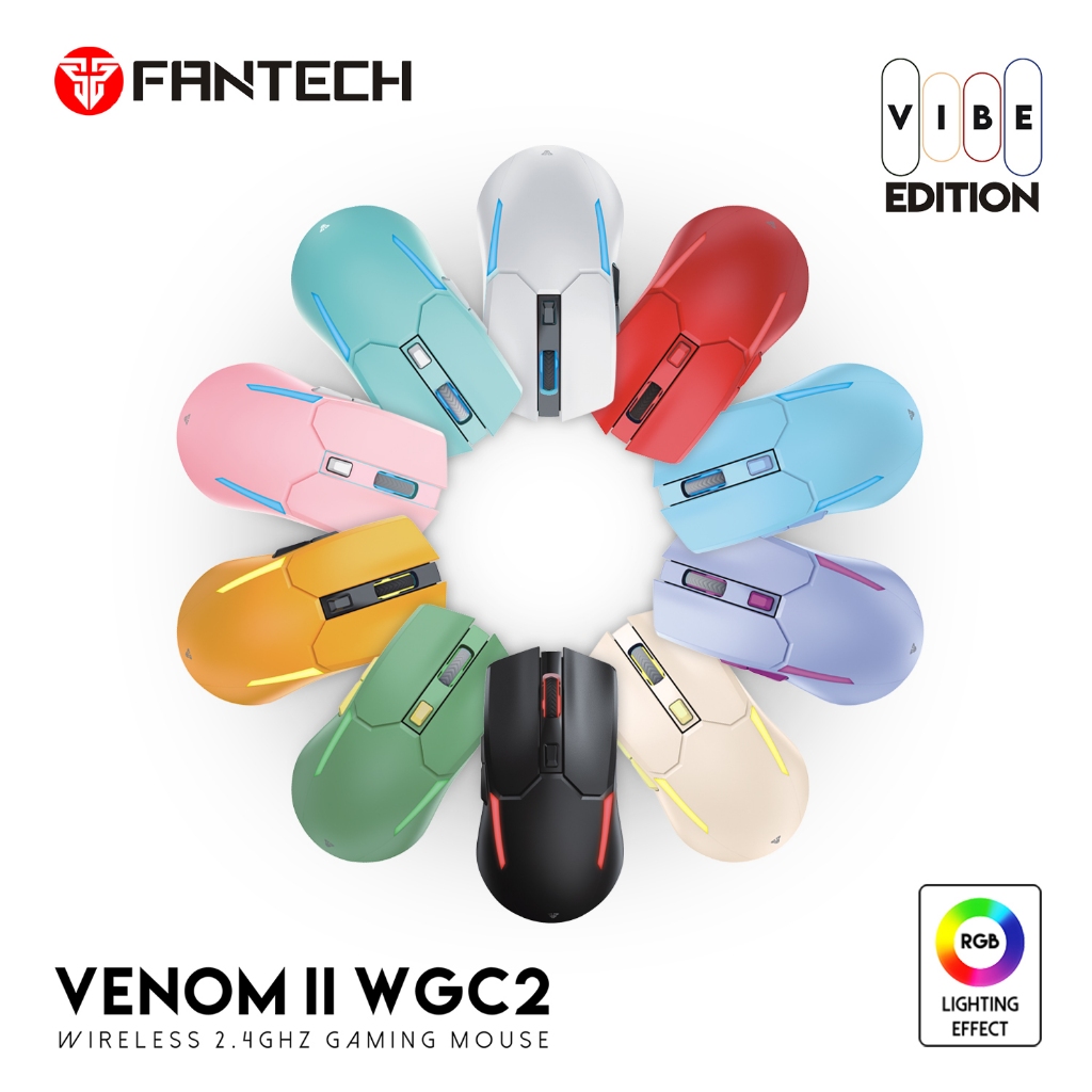 💯ORI Fantech WGC2 Venom II Dual Mode Wireless 2.4GHZ Pro-Gaming Mouse ...