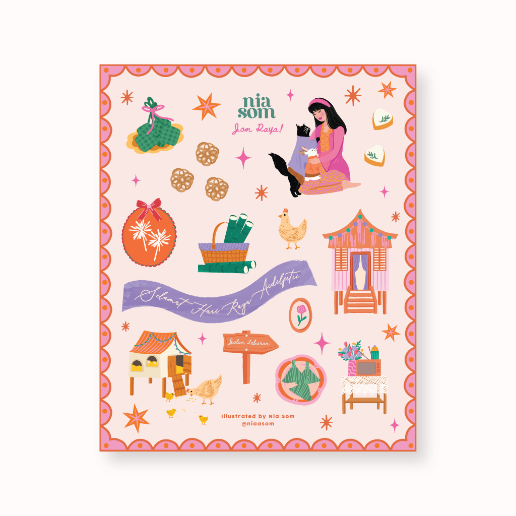 Jom Raya • Sticker • by Nia Som | Shopee Malaysia