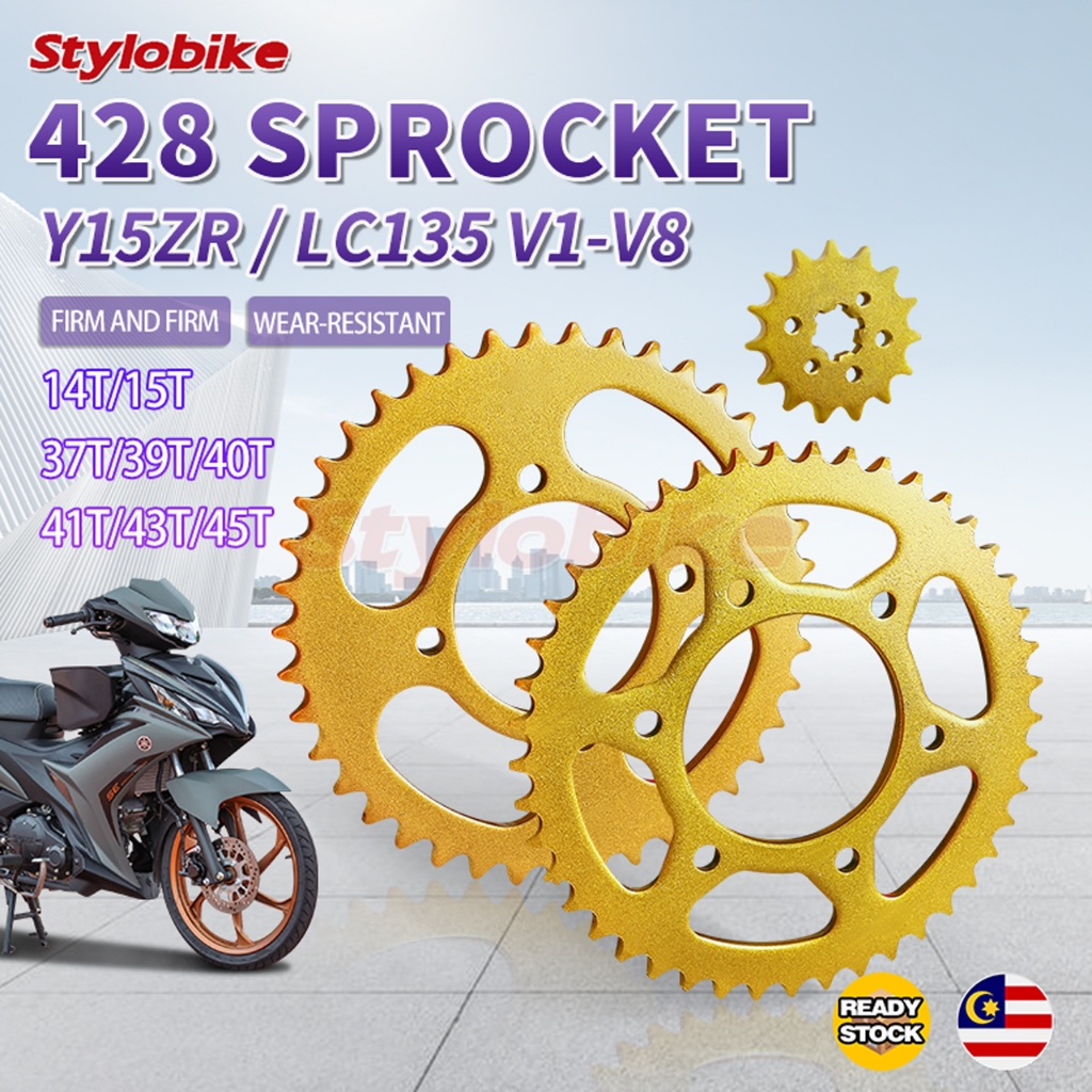 428 Sprocket Set Chain Racing Sprocket 14T 15T 39T 41T 43T 45T Spocket ...