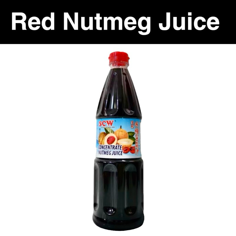 Concentrated Red Nutmeg Juice Penang SCW 1 Litre 槟城特产浓缩冰糖红豆蔻 Sirap Buah ...