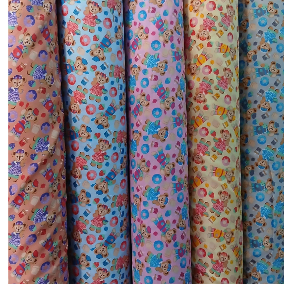 COTTON POLYESTER 50INCI CORAK CARTOON BEAR READY STOCK | Shopee Malaysia