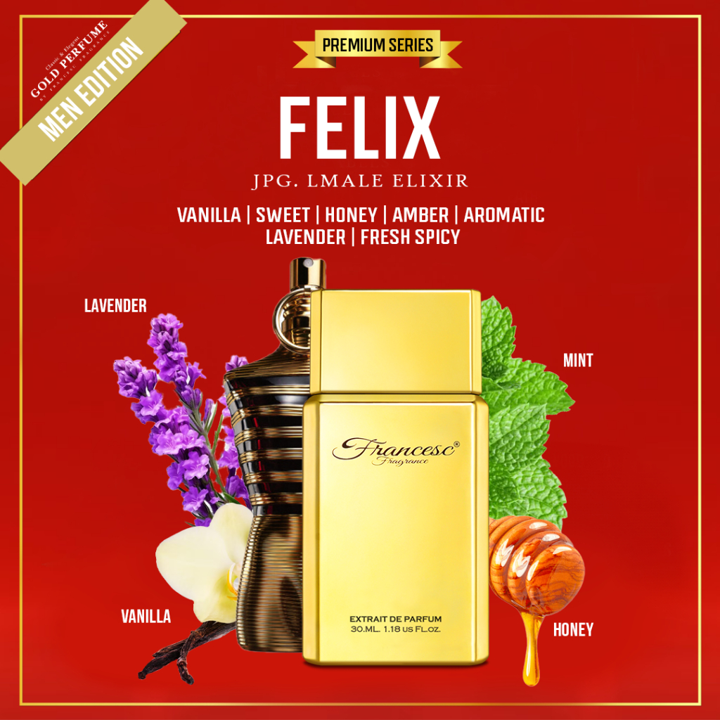 FELIX JPG. LMALE ELIXIR PERFUME FOR MEN EXTRAIT DE PARFUME PREMIUM ...