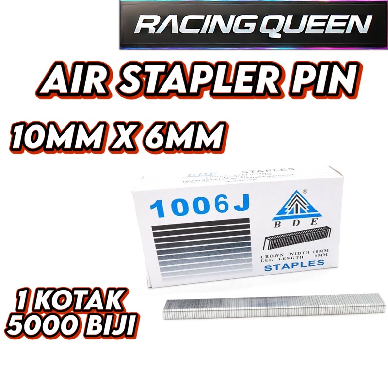 1006J STAPLER PIN AIR GUN STAPLER ANGIN SIZE 10X6MM 50PCS AIR NAIL ...