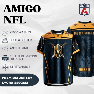 AMIGO NFL Sublimation Microfiber Jersey tshirt Design GOLDEN KNIGHT ...
