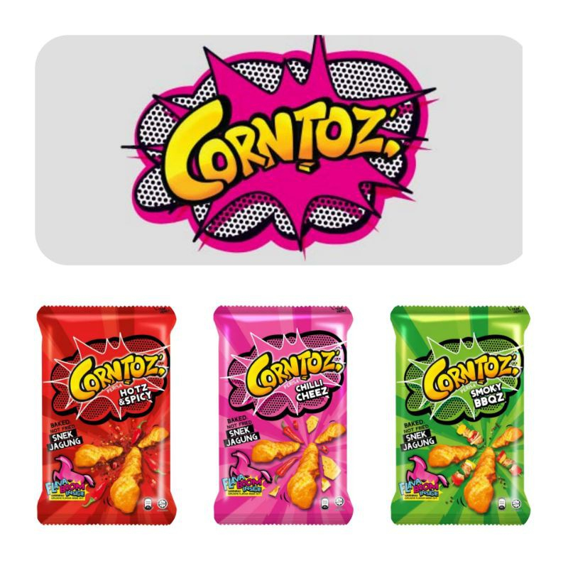 Mamee Corntoz Smoky BBQZ/ Chilli Cheez/ Hotz & Spicy Snacks 100g ...