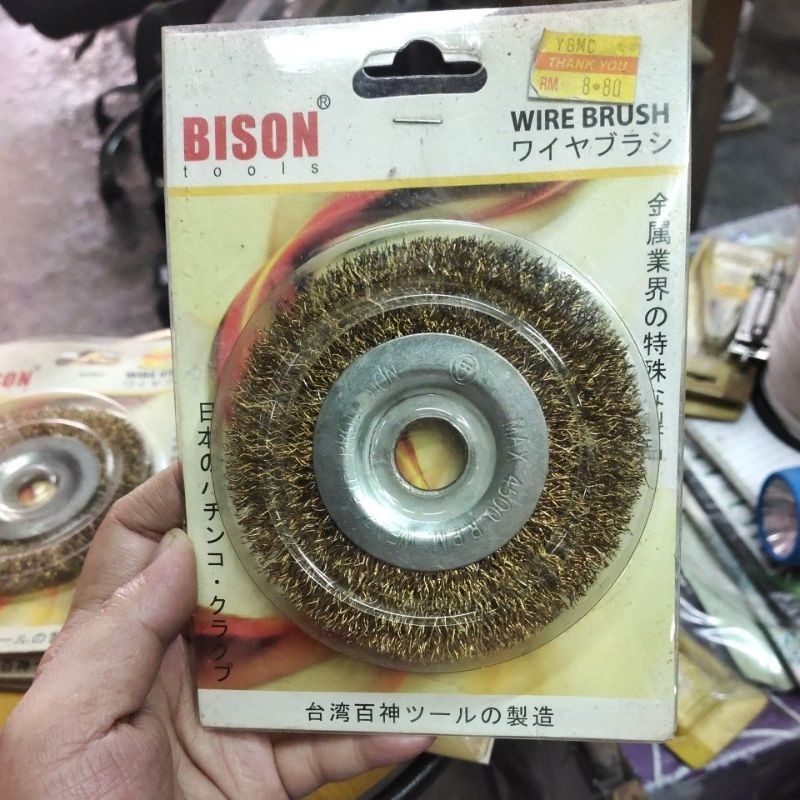 "Bison" wire brush (4") | Shopee Malaysia
